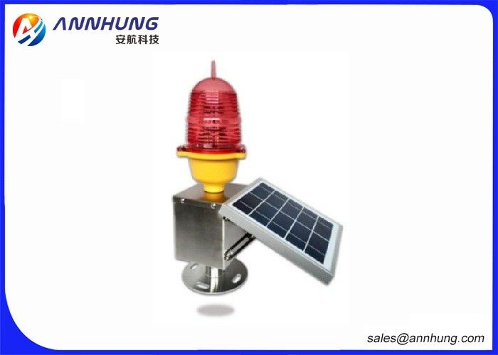 Self - Contained Solar Aviation Obstruction Light For High Pole / Tower ...